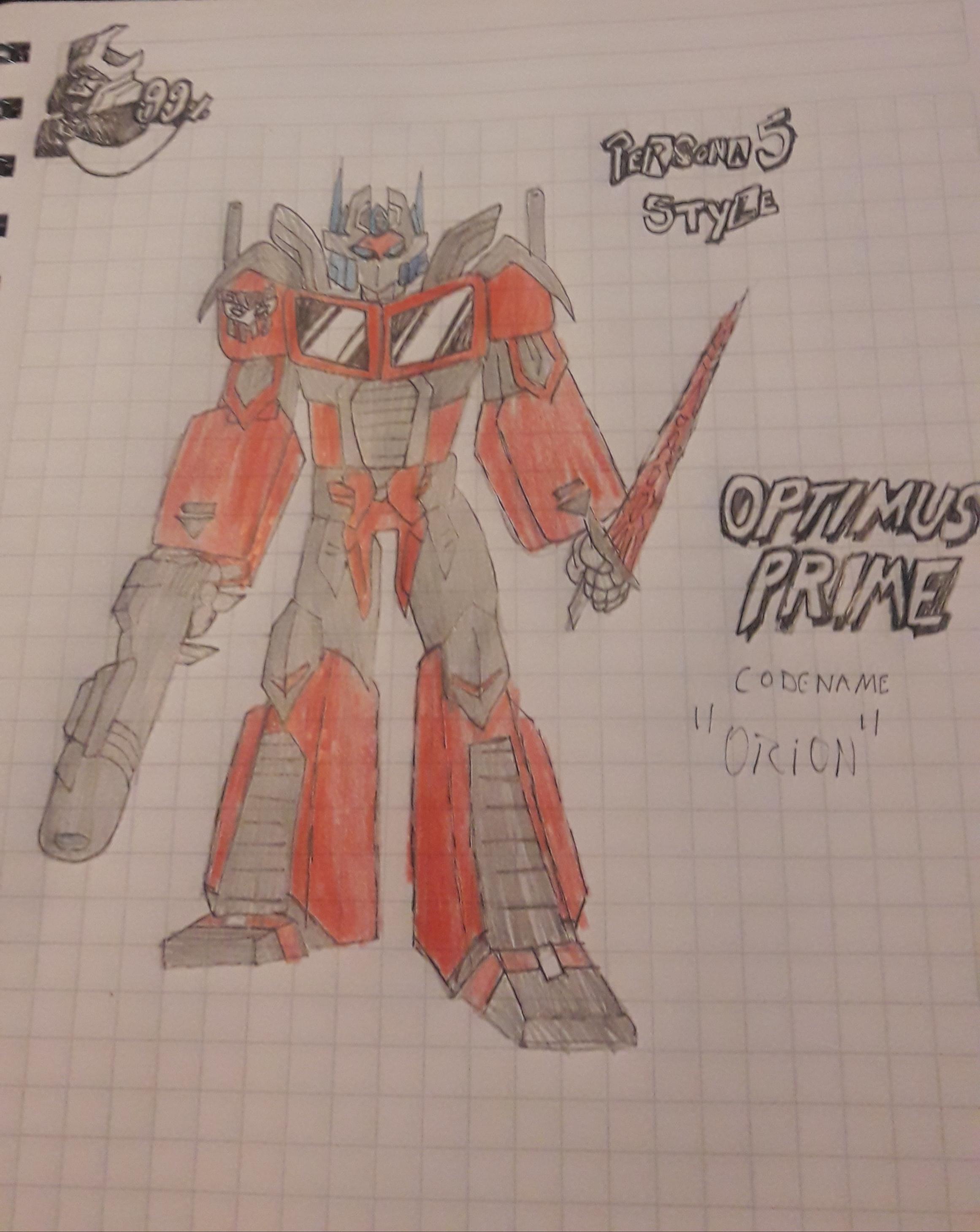 Persona 5 inspired Optimus Prime, codename Orion. | Scrolller