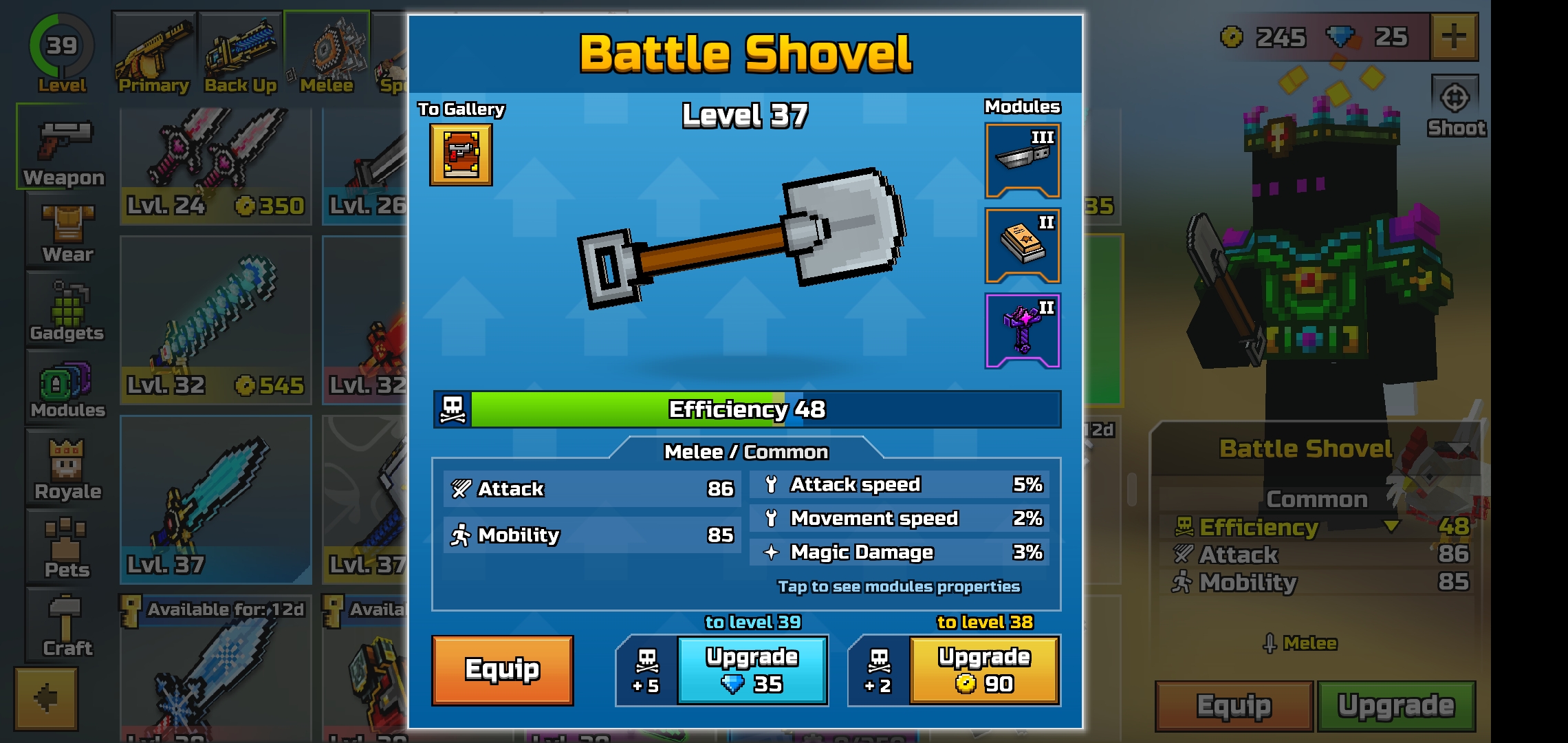 Petition to have the devs add a skin option for the Battle Shovel, And ... Petition to have the devs add a skin option for the Battle Shovel, And ...