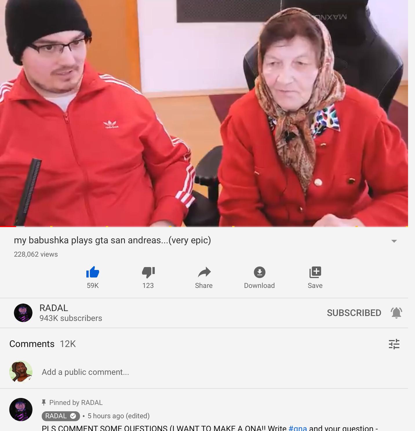 Petition to make Radal to make more videos with babushka | Scrolller
