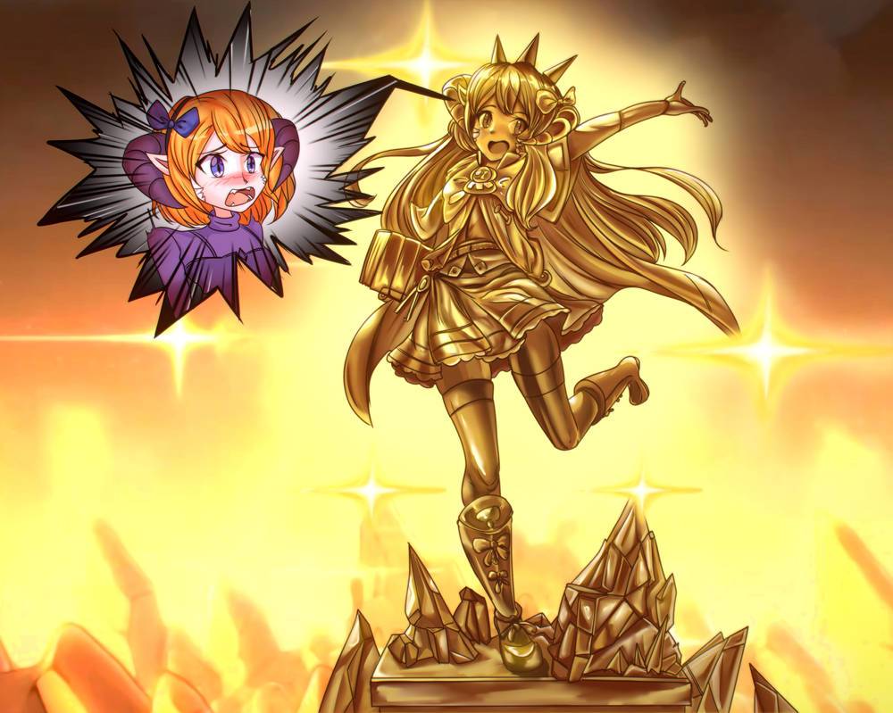 [Petrification] Cagliostro Golden Statue by Slemka | Scrolller