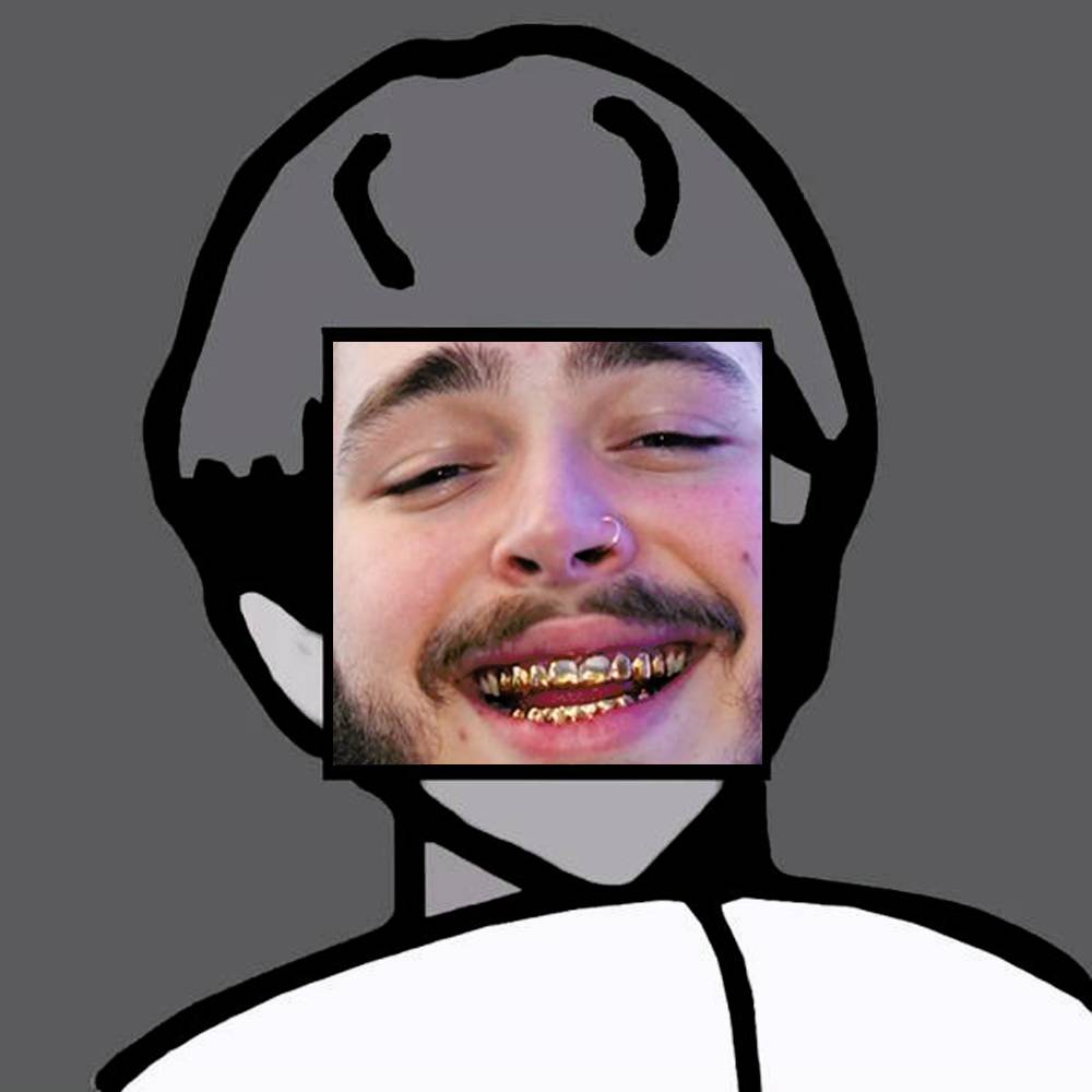 PewDiePie's logo but its post malone lol | Scrolller