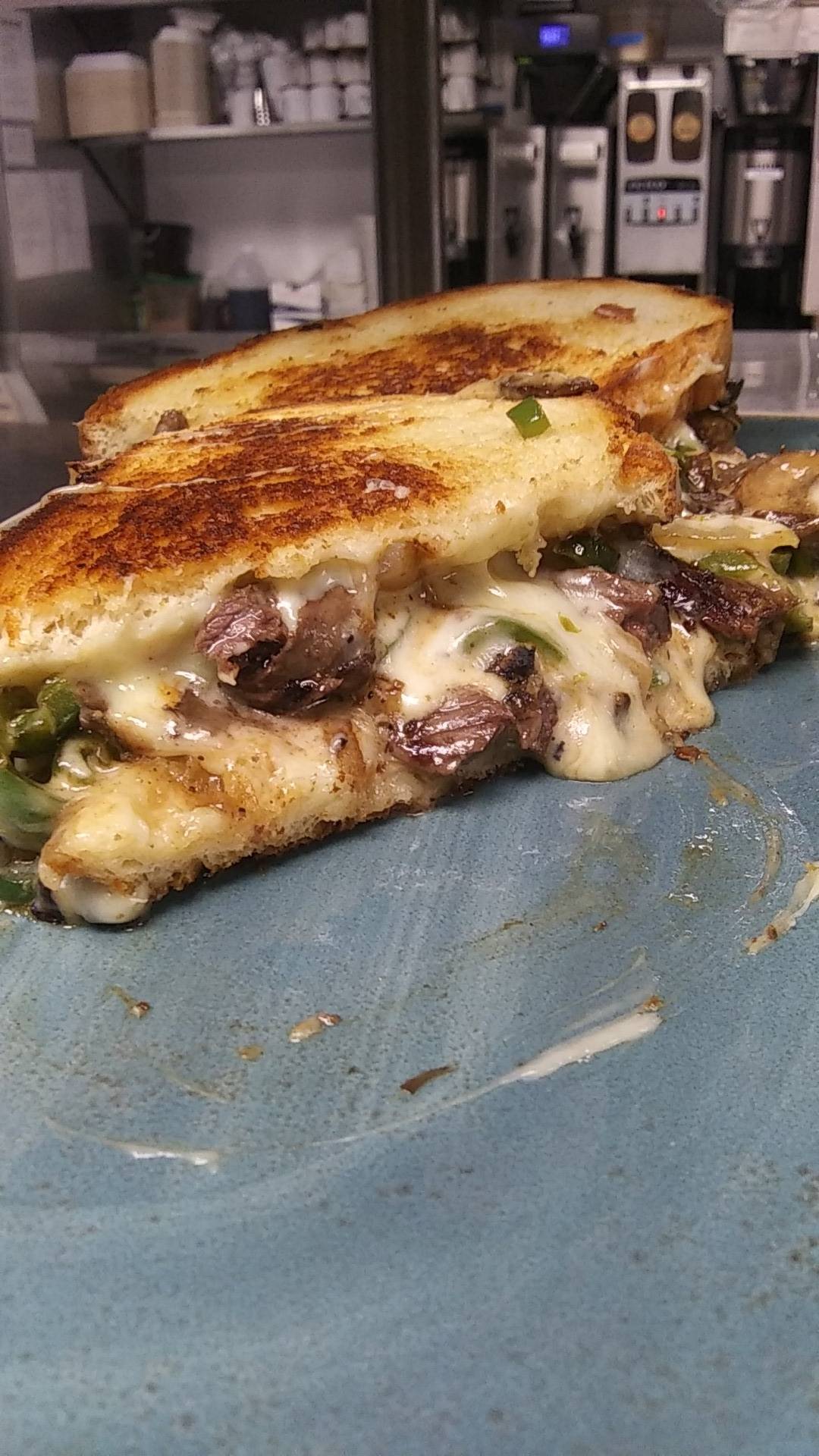 Philly Cheesesteak Melt on Sourdough | Scrolller