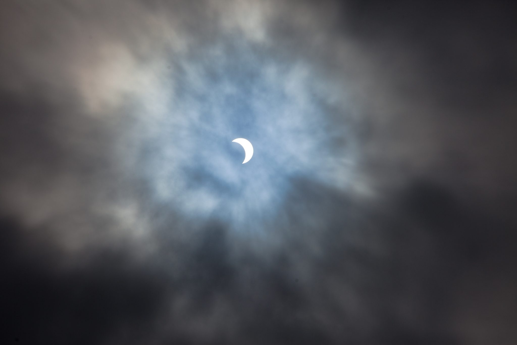 Photo of the partial eclipse from Stanford campus | Scrolller