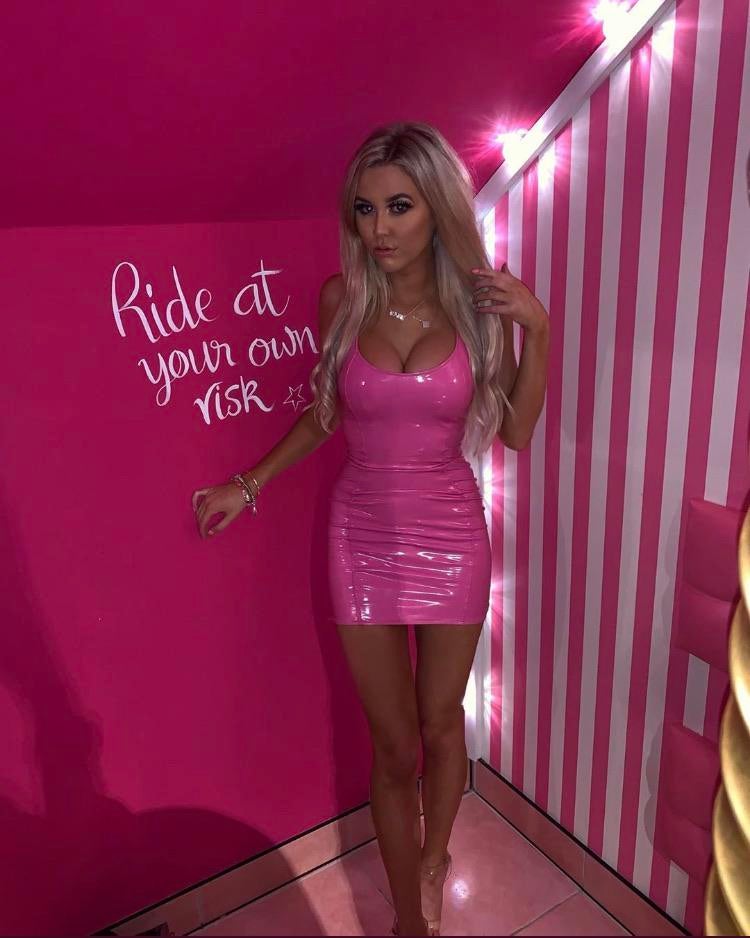 Pink PVC Dress | Scrolller