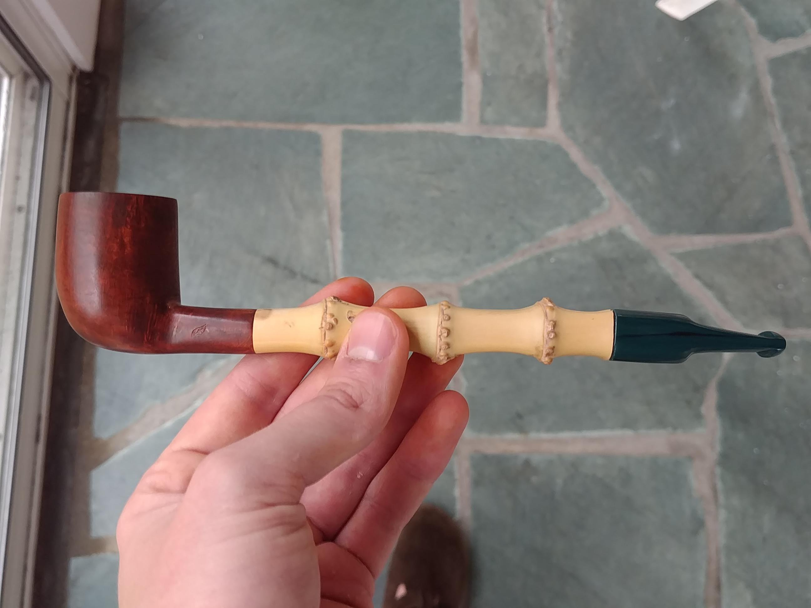 Pipe I made for a friend. First time working with bamboo. | Scrolller