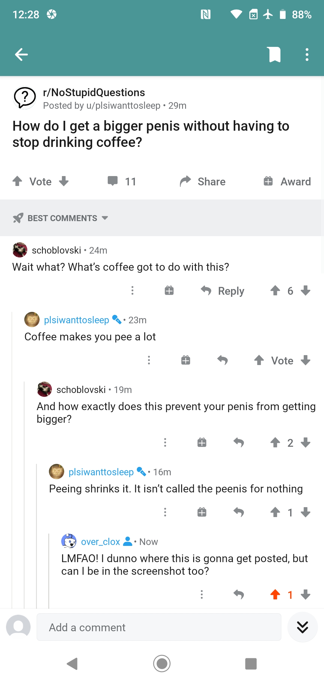 Pissing makes it shrink... | Scrolller