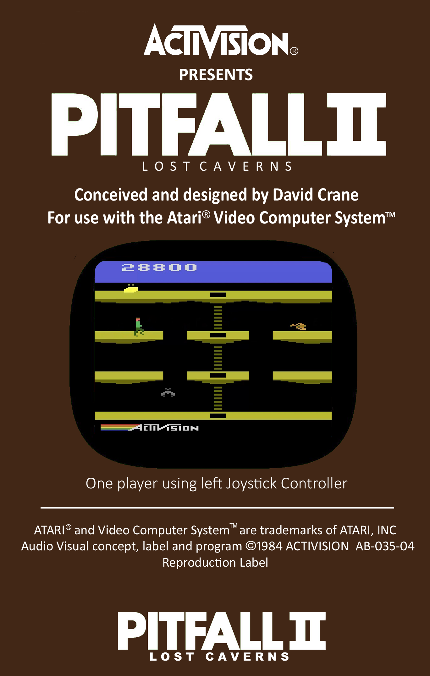 Pitfall II Alternate Reproduction Label | Scrolller