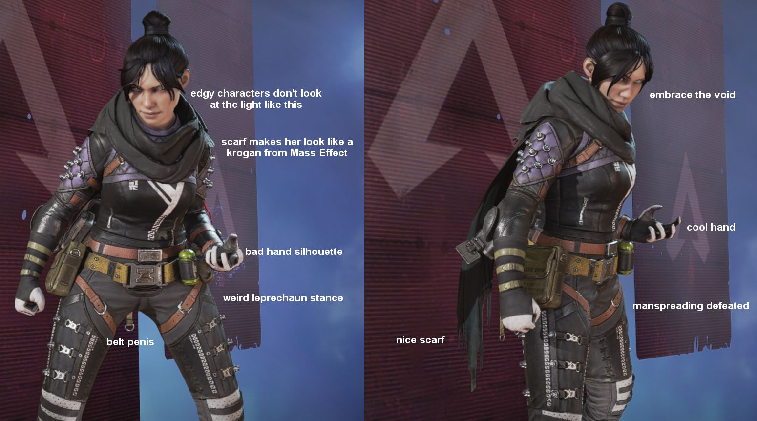 Please fix Wraith's menu stance. | Scrolller