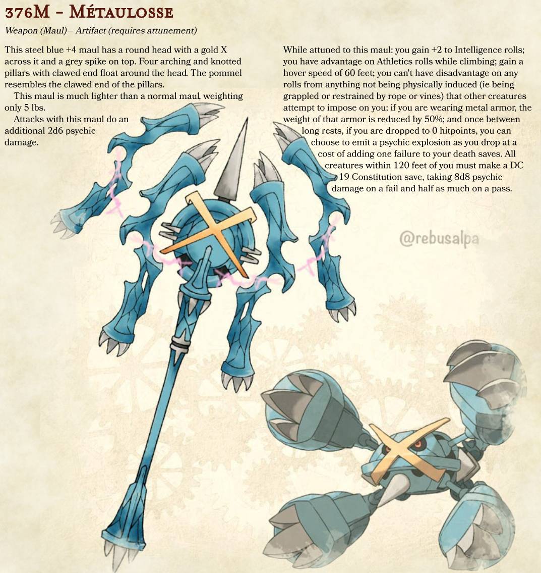 Pokémon Inspired Weapons & Items, 376M Mega Metagross | Scrolller