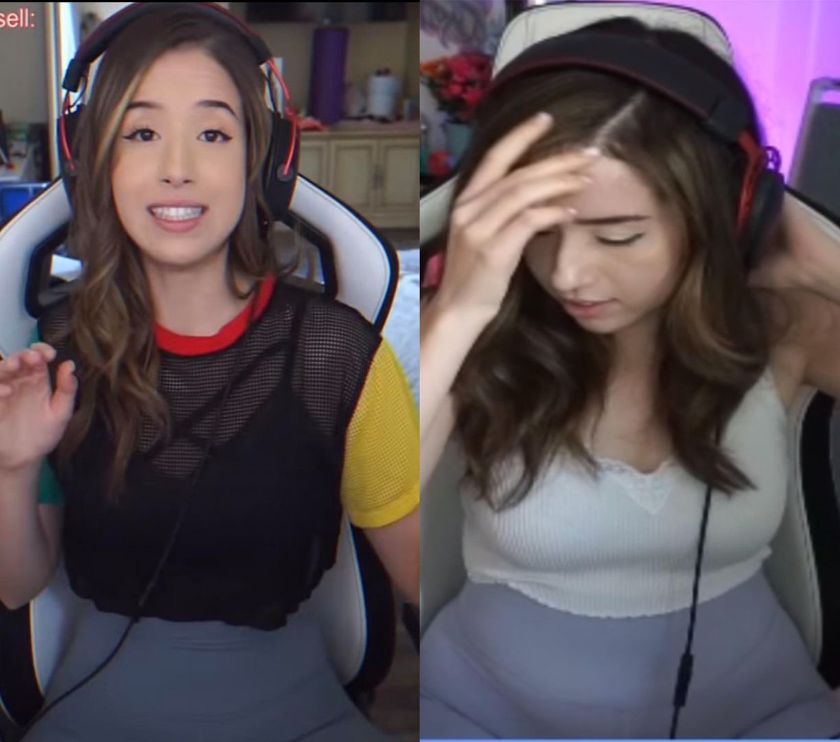 Pokimane weight gain - Same pants, before and after | Scrolller