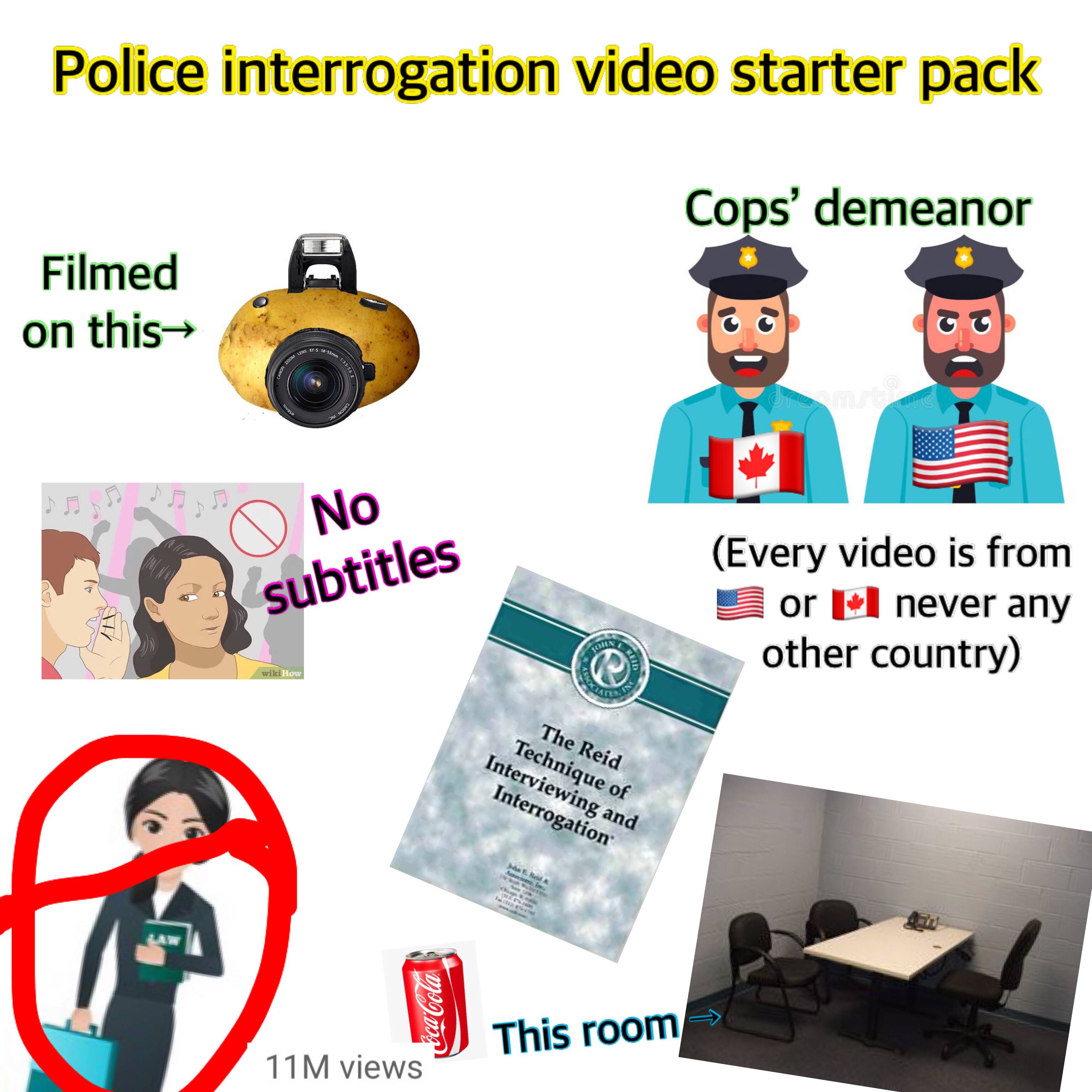 Police interrogation video starter pack | Scrolller