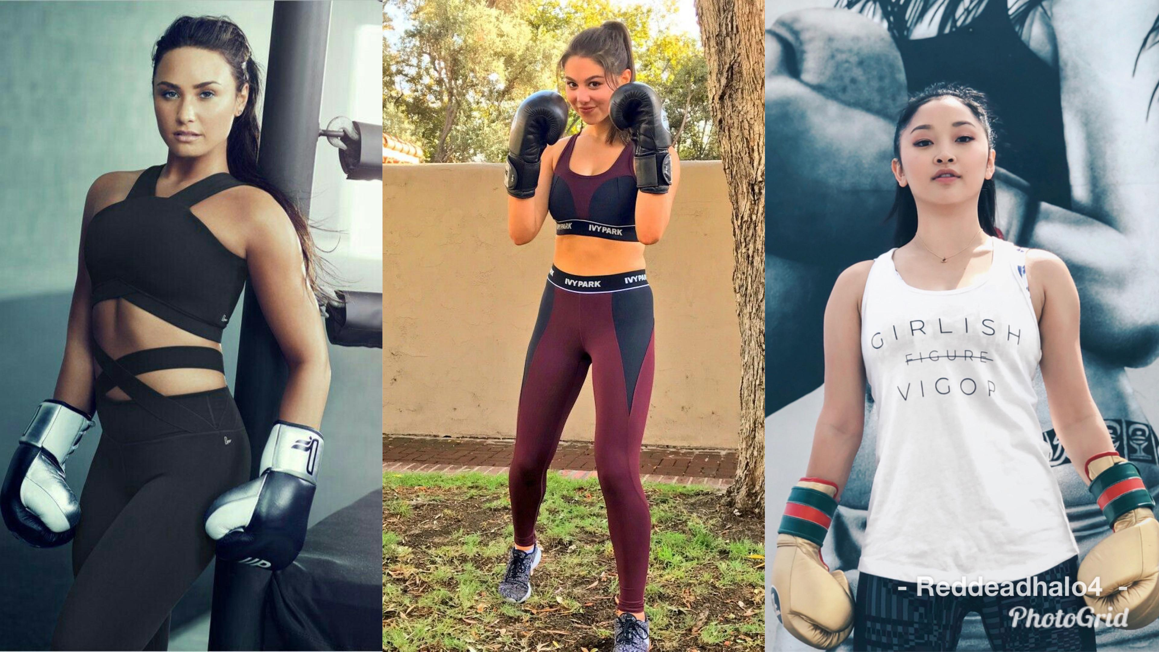Ponytails and Workouts: Demi Lovato, Kira Kosarin, Lana Condor | Scrolller