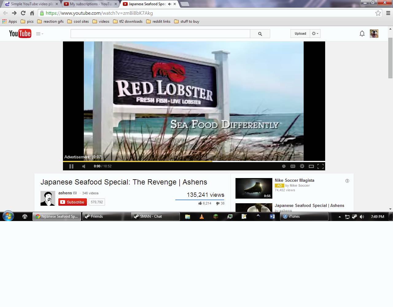 Poor ad placement on Red Lobster's part. | Scrolller