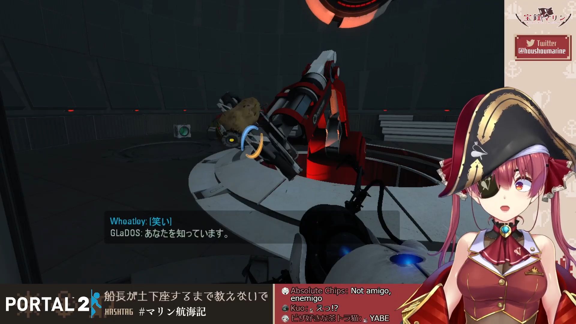 [Portal 2 Spoiler] There's something enjoyable seeing Marine actually got so absorbed with the ...