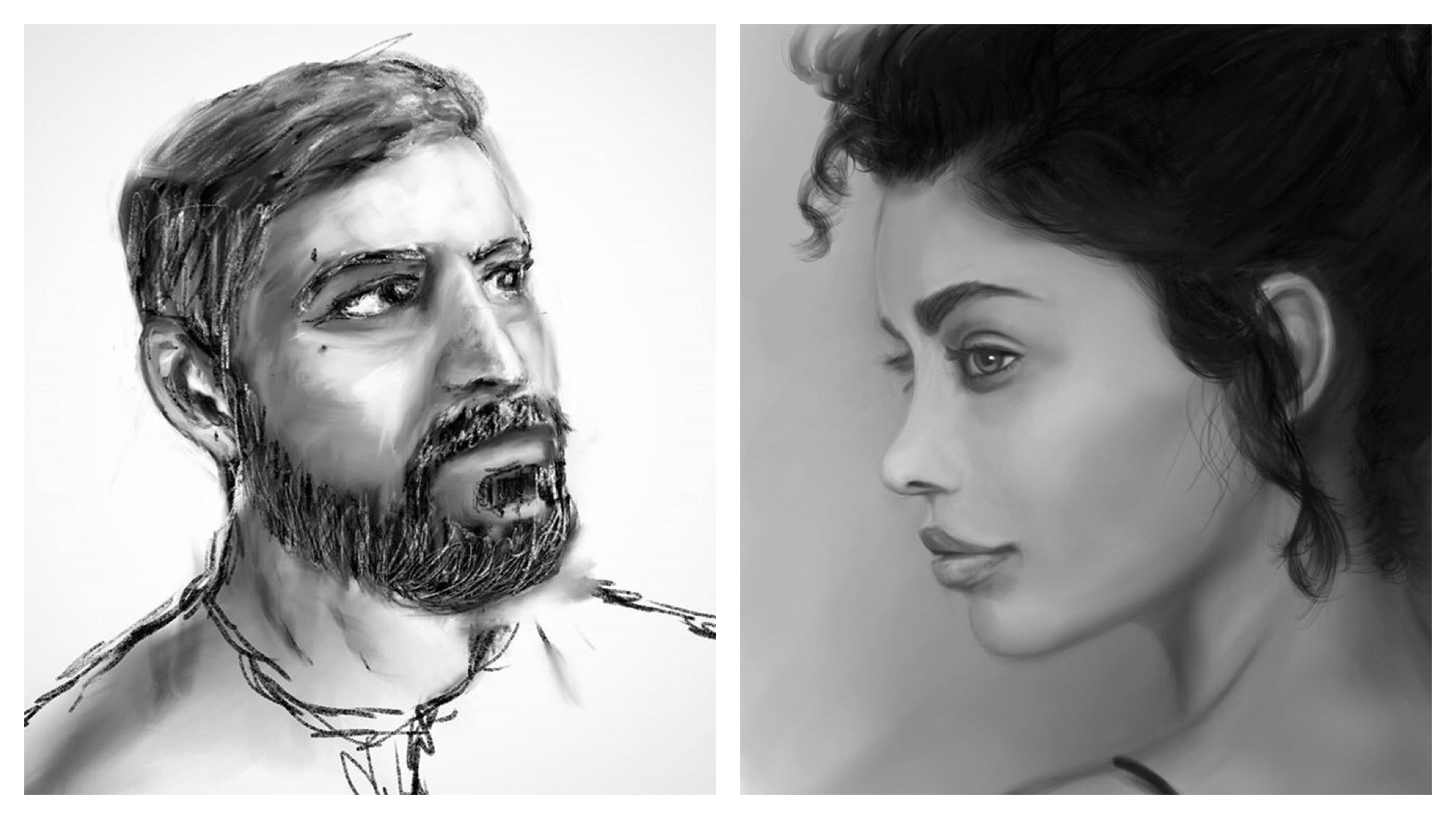 Portrait progress in Procreate - June 2018-Nov 2019. Any suggestions of what to focus on to keep ...