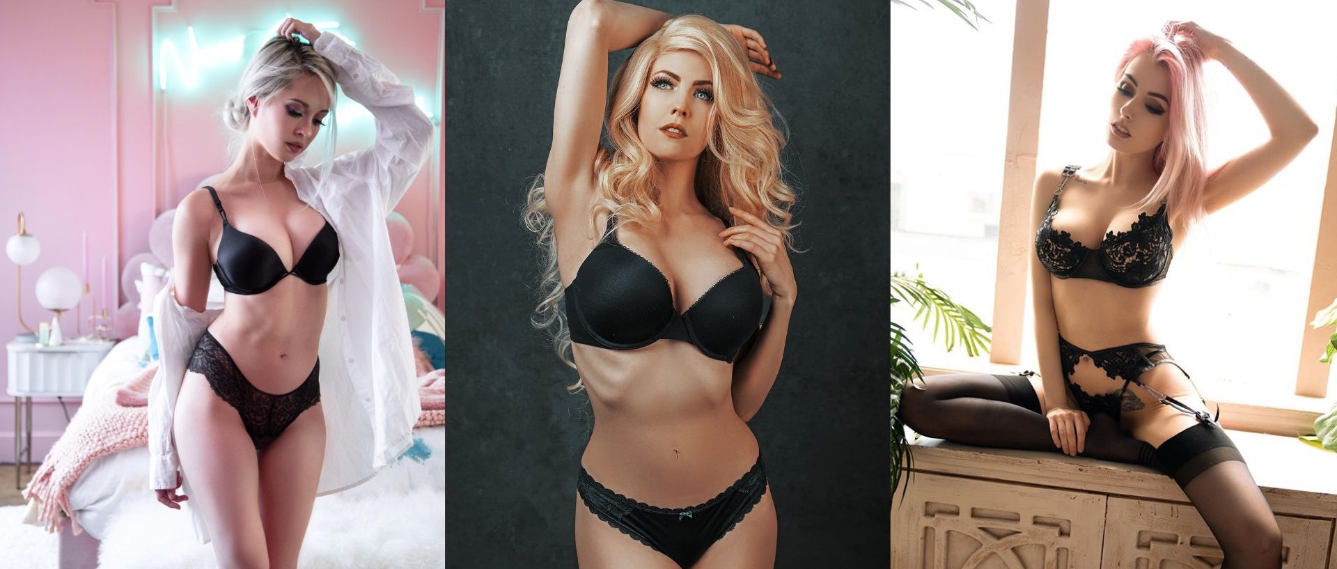 Posing in Black Lingerie | Scrolller