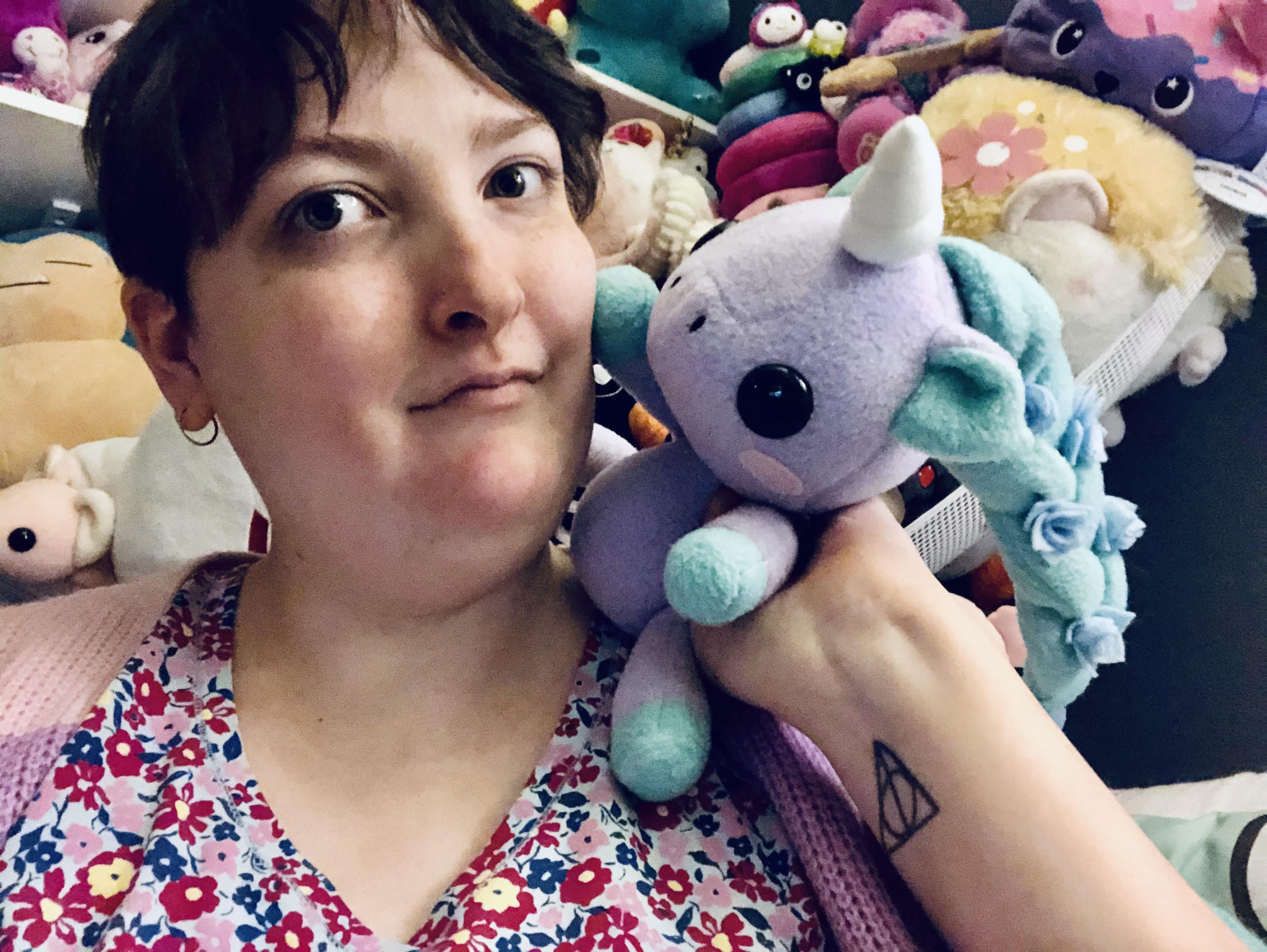 Pretty little unicorn friend keeping me company tonight. I hope everyone is doing well and ...