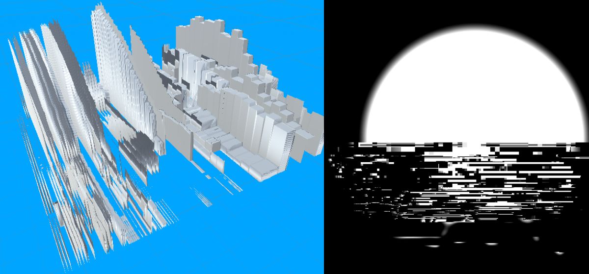 Procedurally generated sunset! (glitched terrain generation :D) | Scrolller