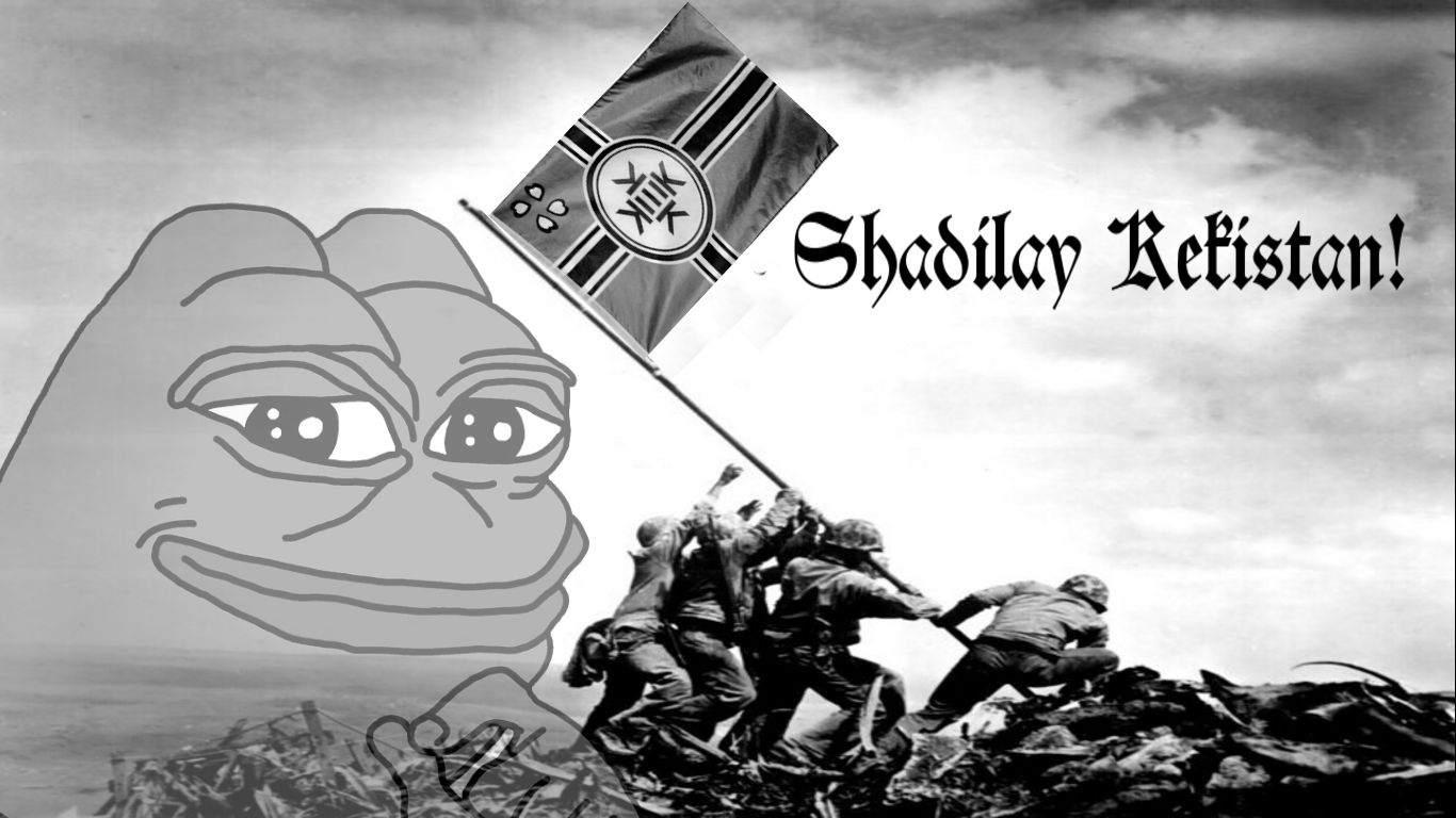 Proud Kekistani soldiers raising the holy banner after the Great Meme War! | Scrolller