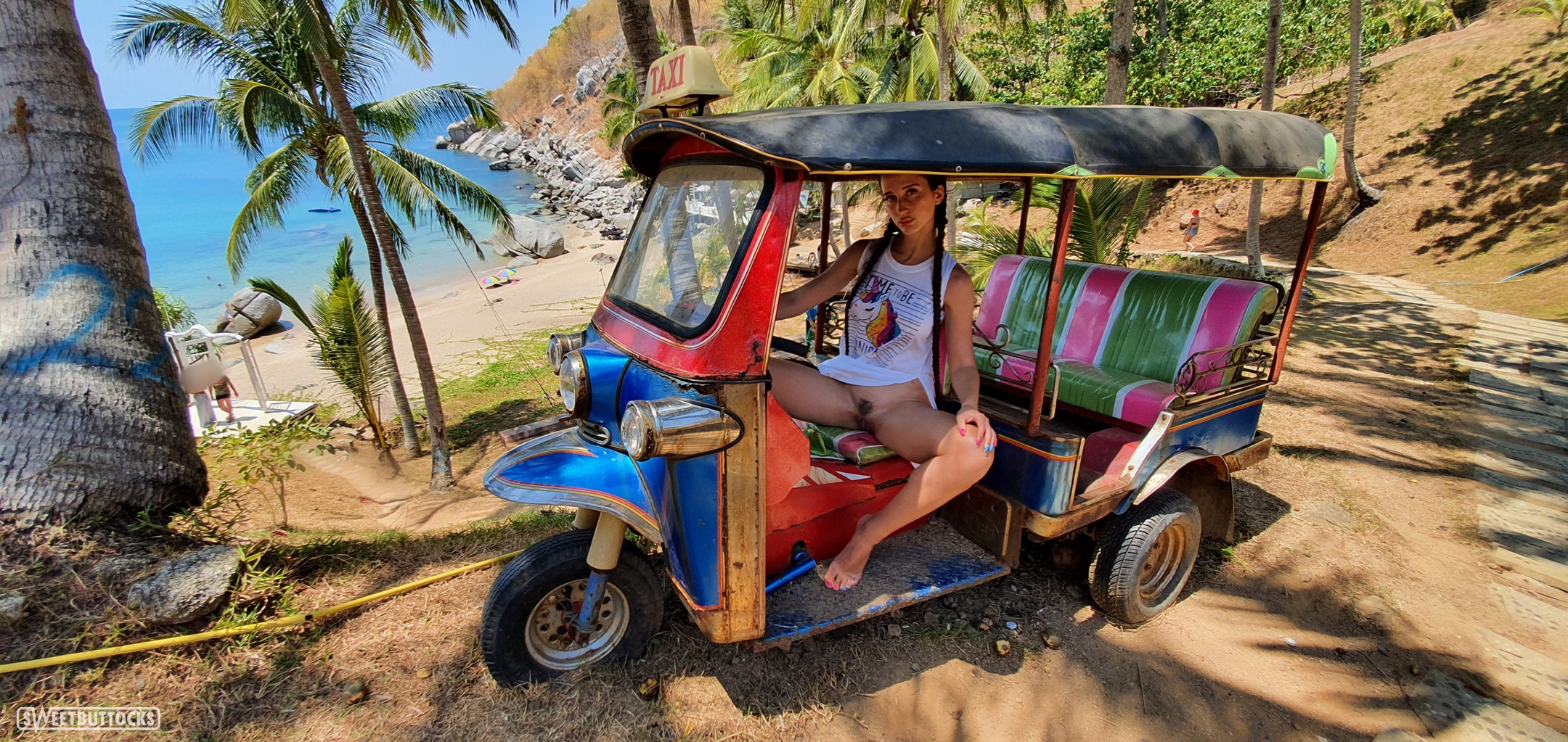 Public beach and beautiful moto! | Scrolller