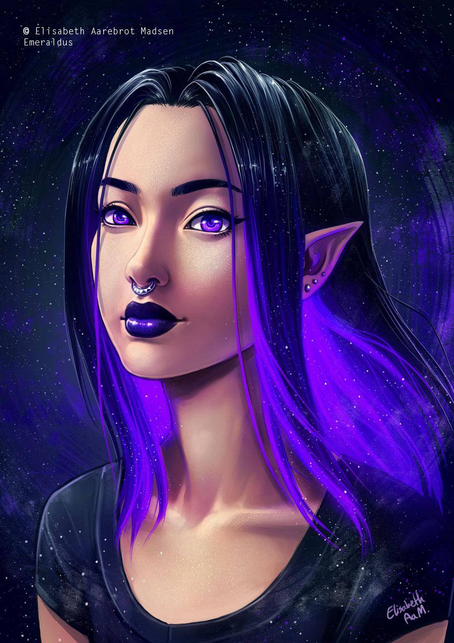 Purple Glowing Vampire/Elf by me | Scrolller