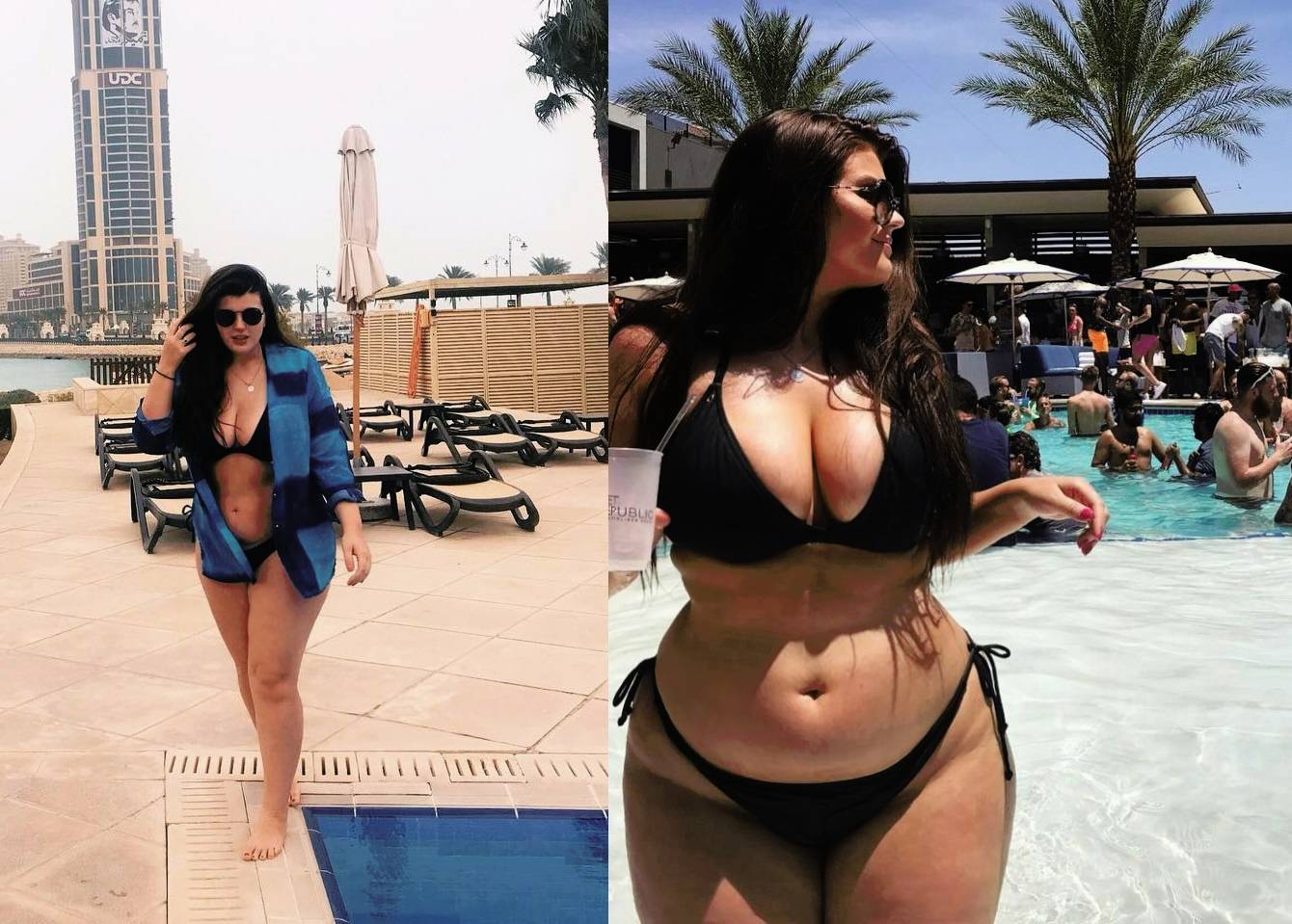 Putting a lot of extra strain on her bikini | Scrolller