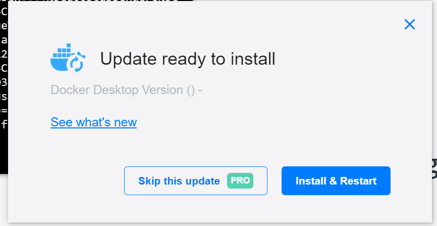 Putting "skip this update" behind a paywall (Docker for windows) | Scrolller