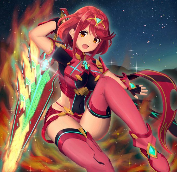 Pyra with her sword | Scrolller