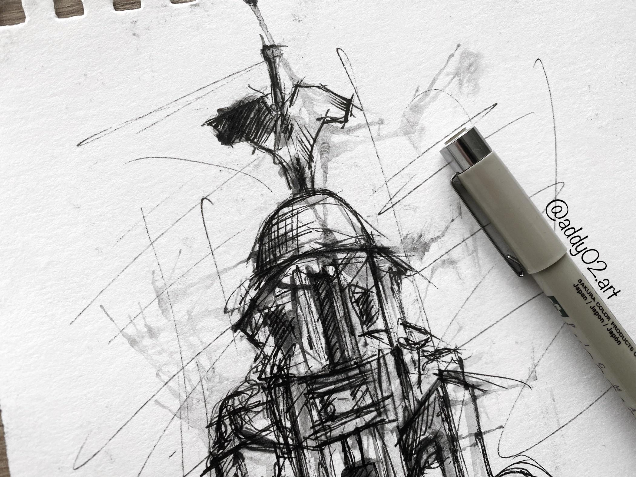 Quick pen sketch ️ | Scrolller