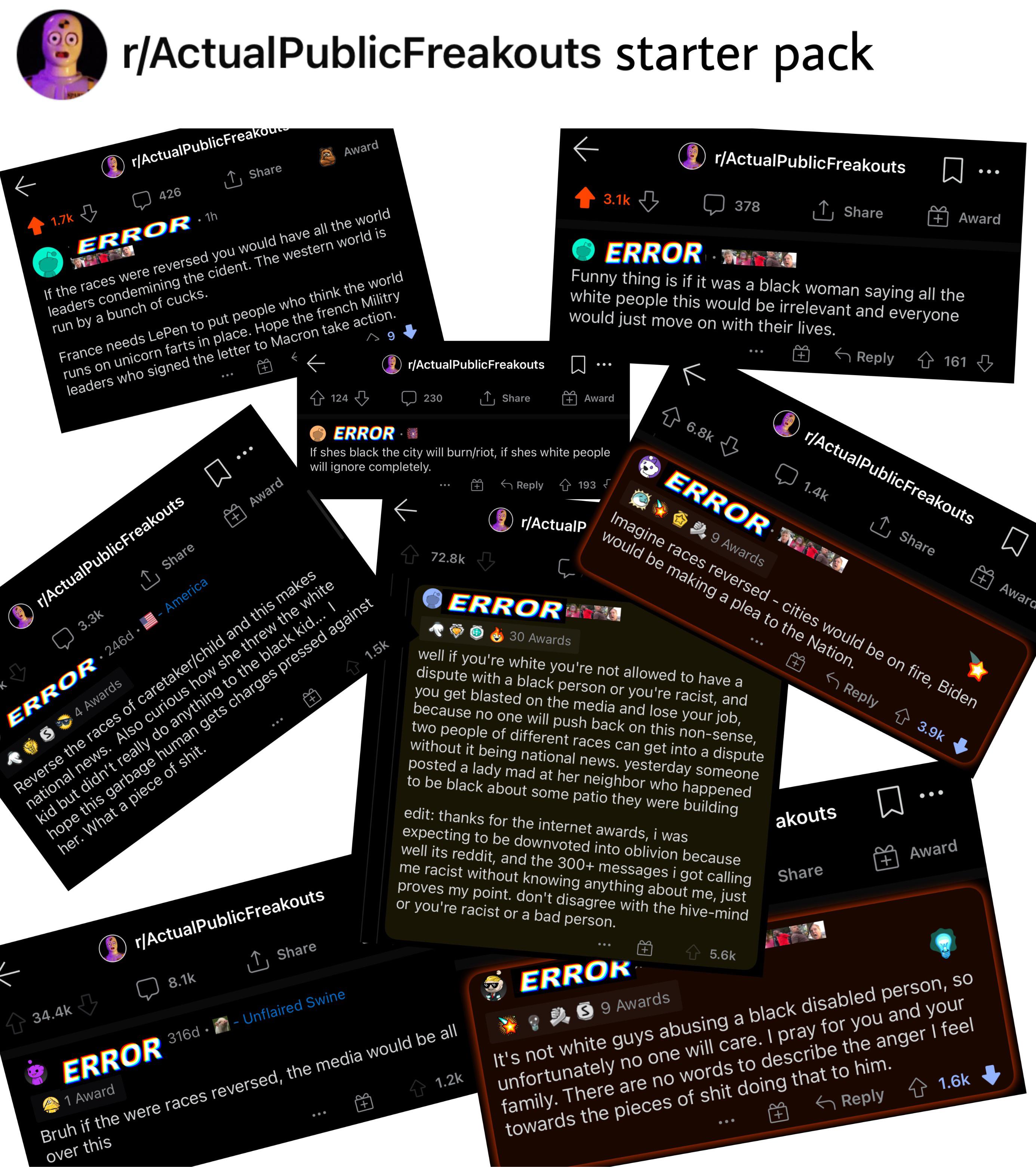 r/actualpublicfreakouts’ comment starter pack | Scrolller