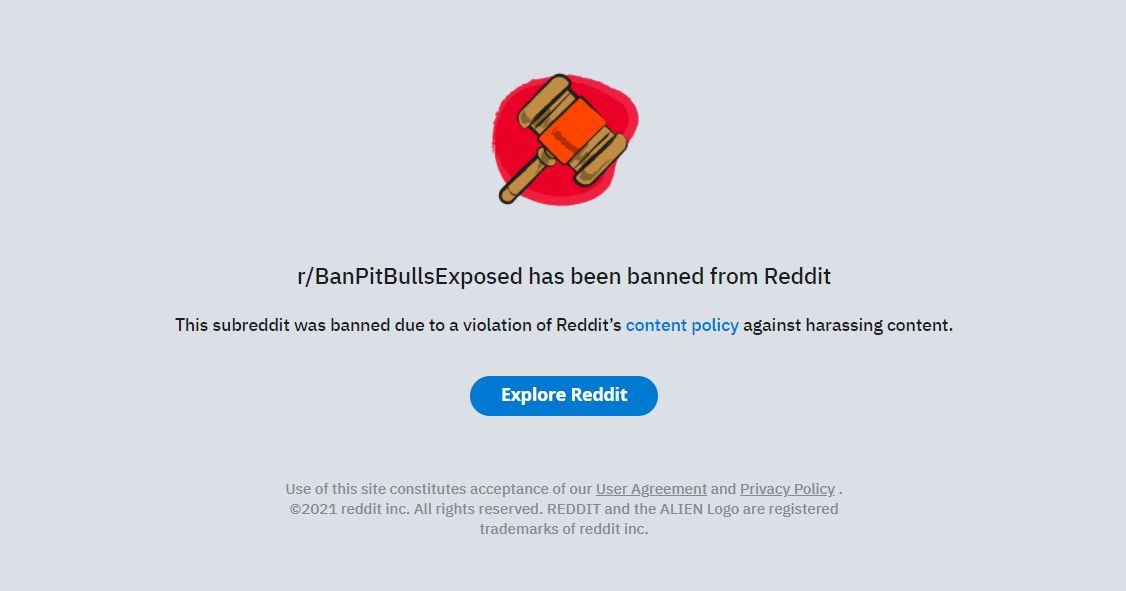 r/BanPitbullsExposed has been banned by Reddit admin | Scrolller