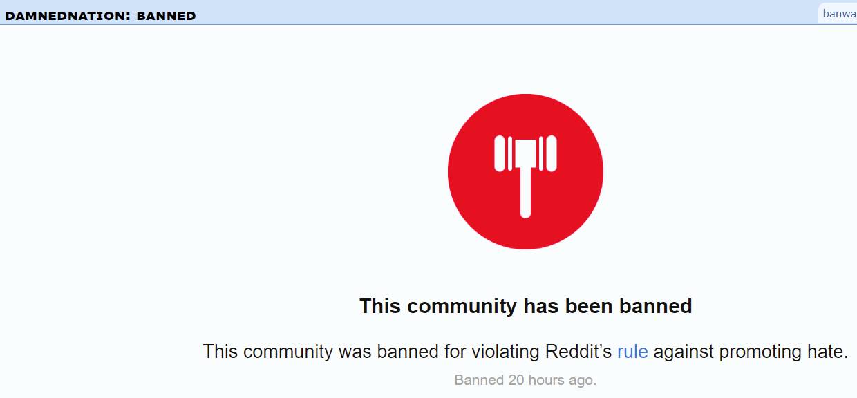 /r/damnednation banned | Scrolller