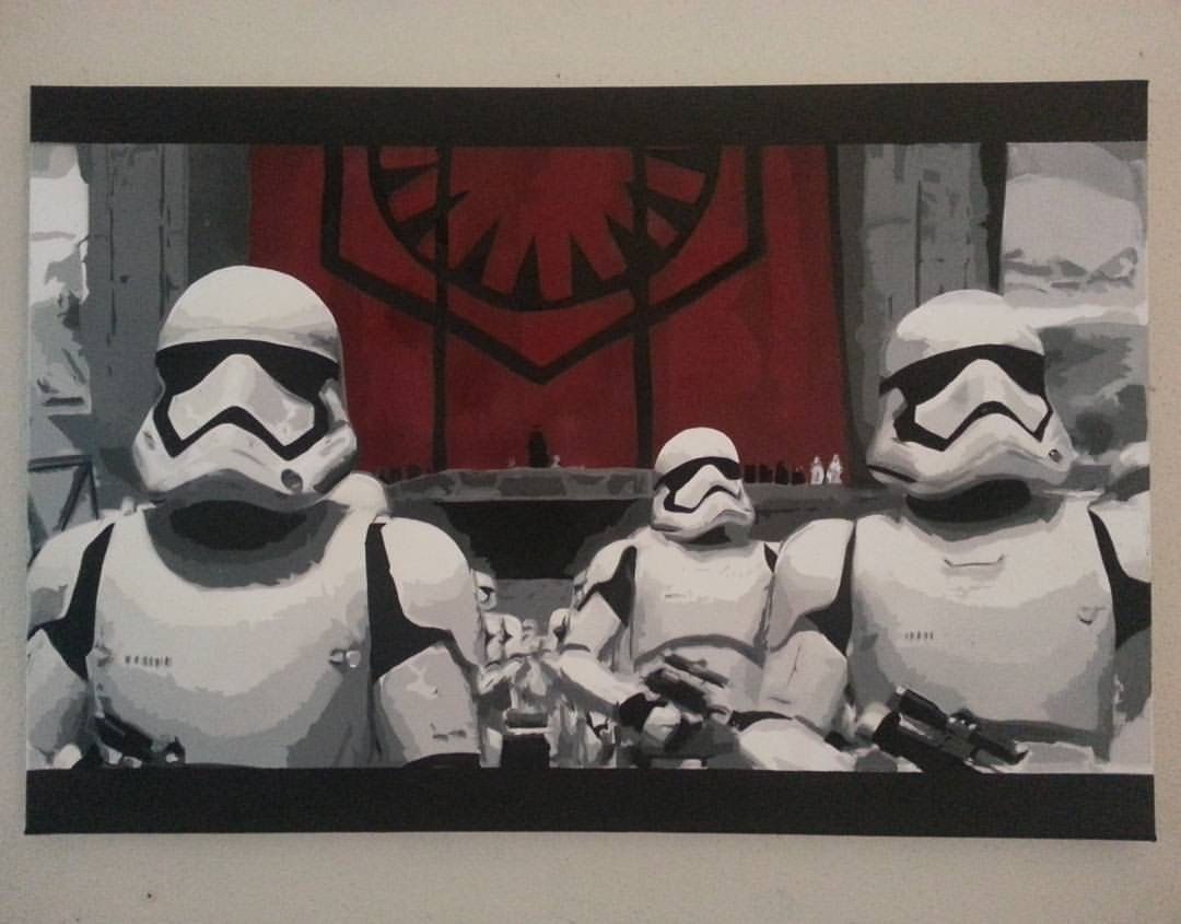 [R] The Force Awakens First Order Stormtrooper, 12 layers on canvas 20x30 | Scrolller