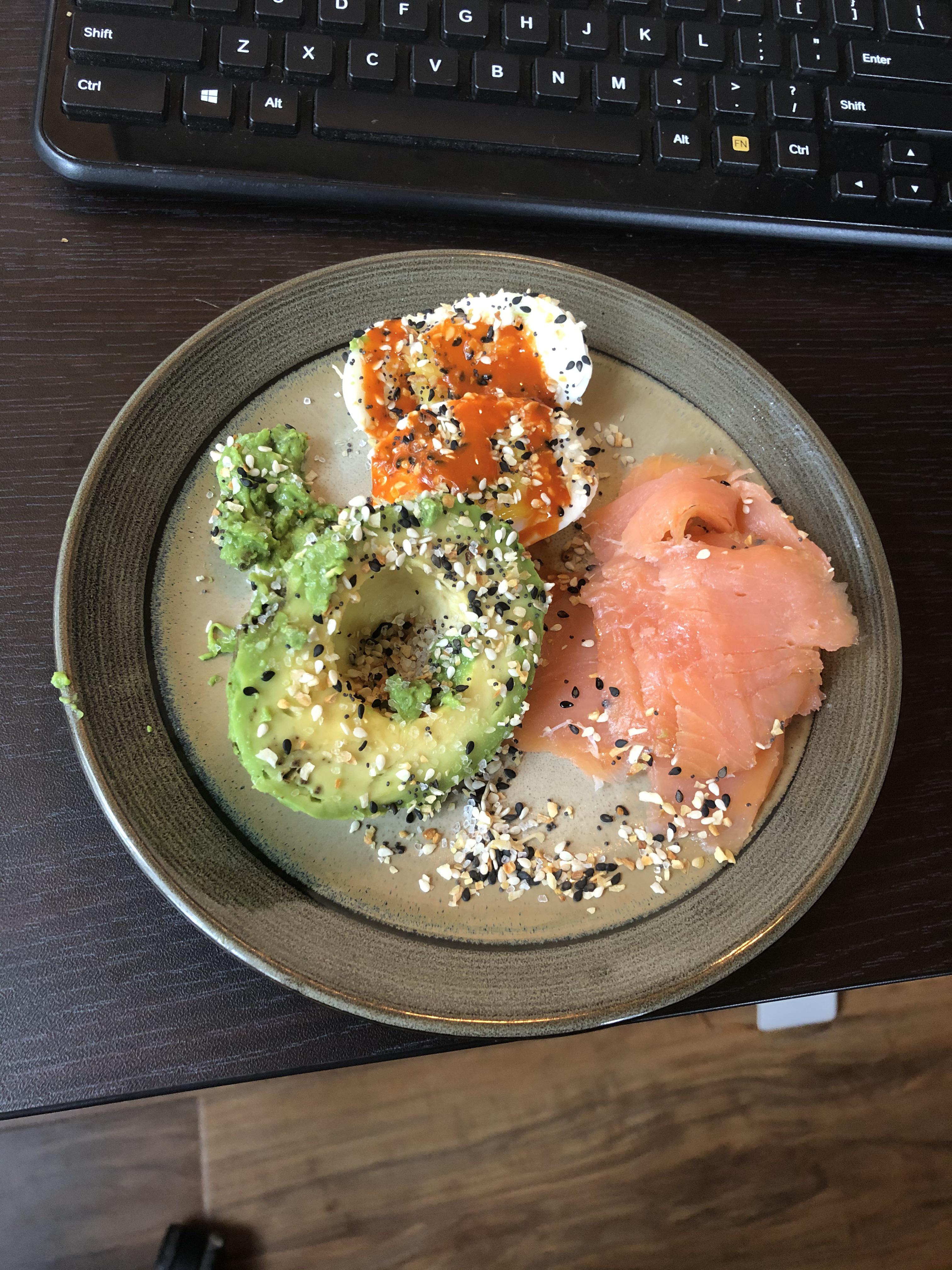 R1D26: salmon, avocado, egg, and an assload of EBTB | Scrolller