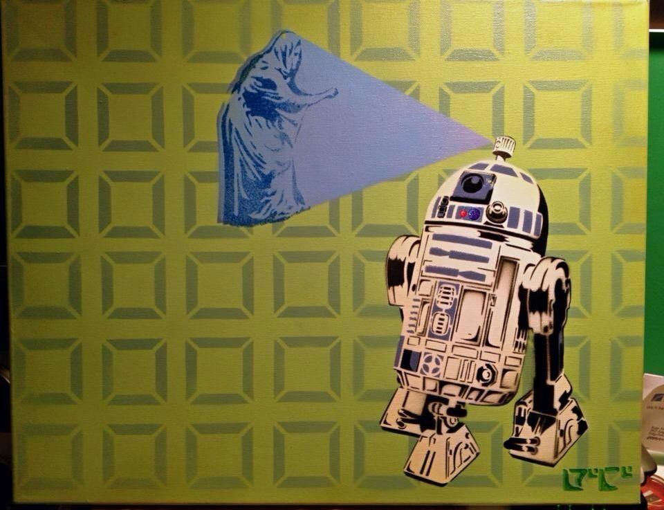 R2D2 doing a little stenciling | Scrolller