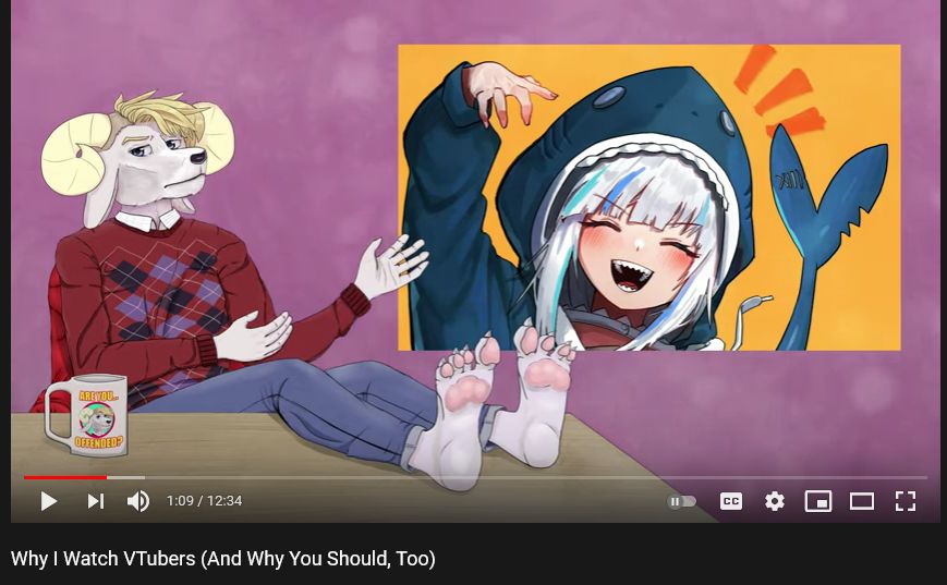 Racist stinky feet based goatman is back at it again, now simping for VTubers | Scrolller