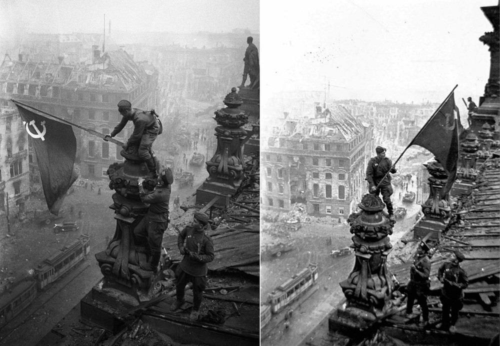 Raising the Soviet Flag over the Reichstag | Scrolller