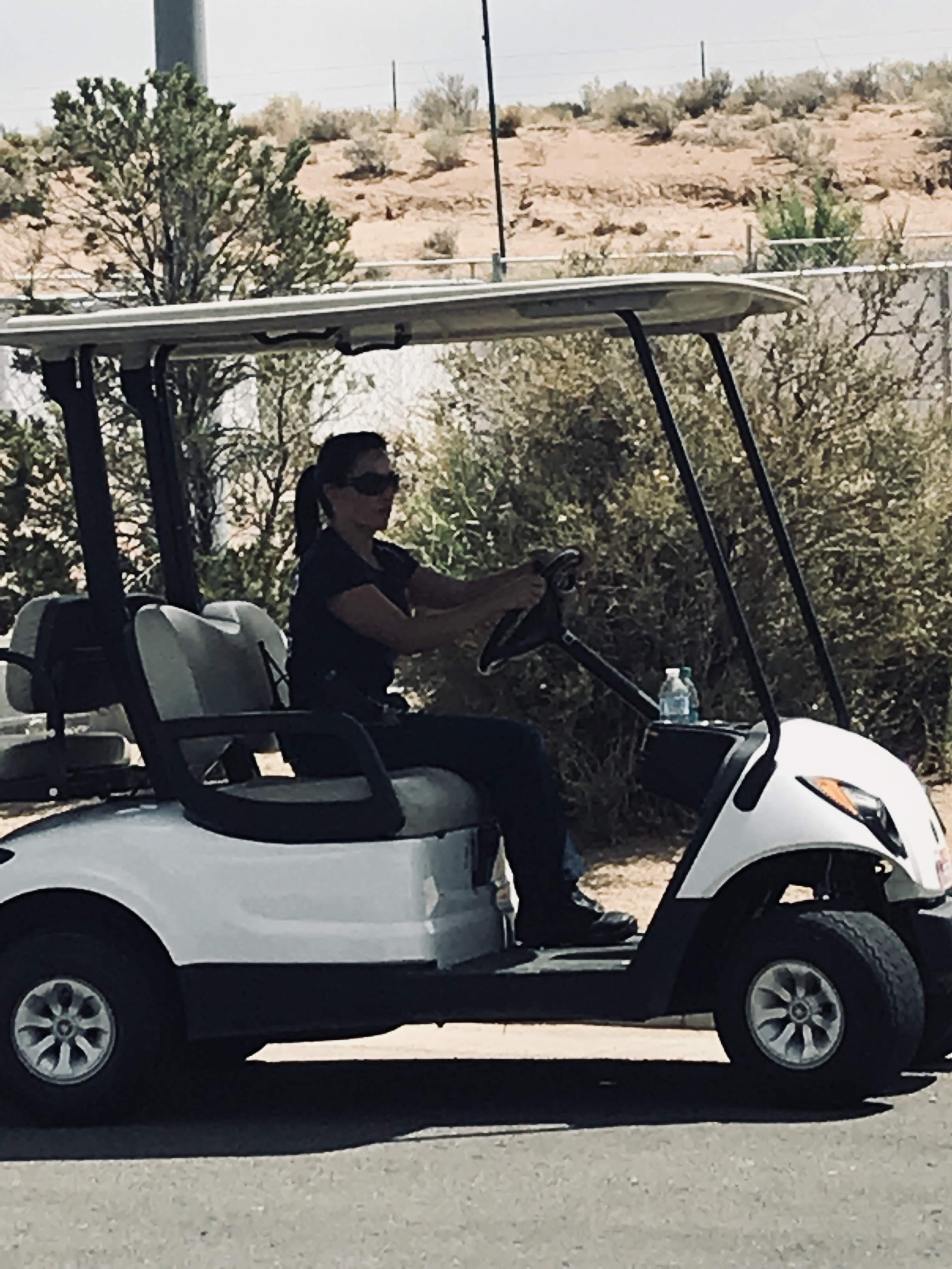 Random lady on a golf cart | Scrolller