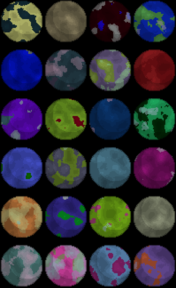 Randomly generated planets | Scrolller