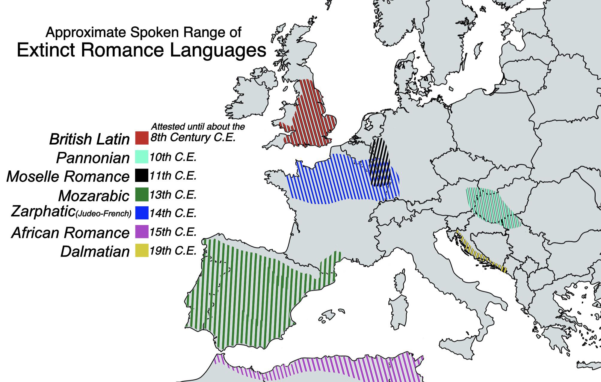 Range of Extinct Romance Languages | Scrolller