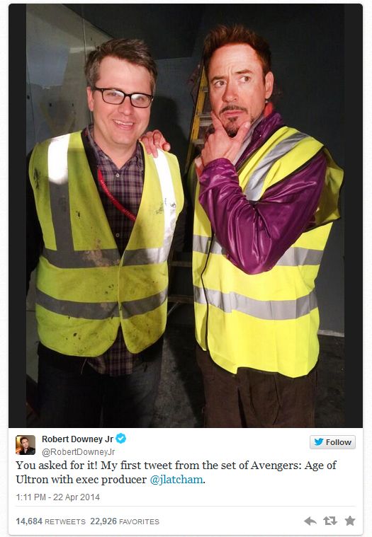 RDJ tweets about being on set for the next Avengers | Scrolller