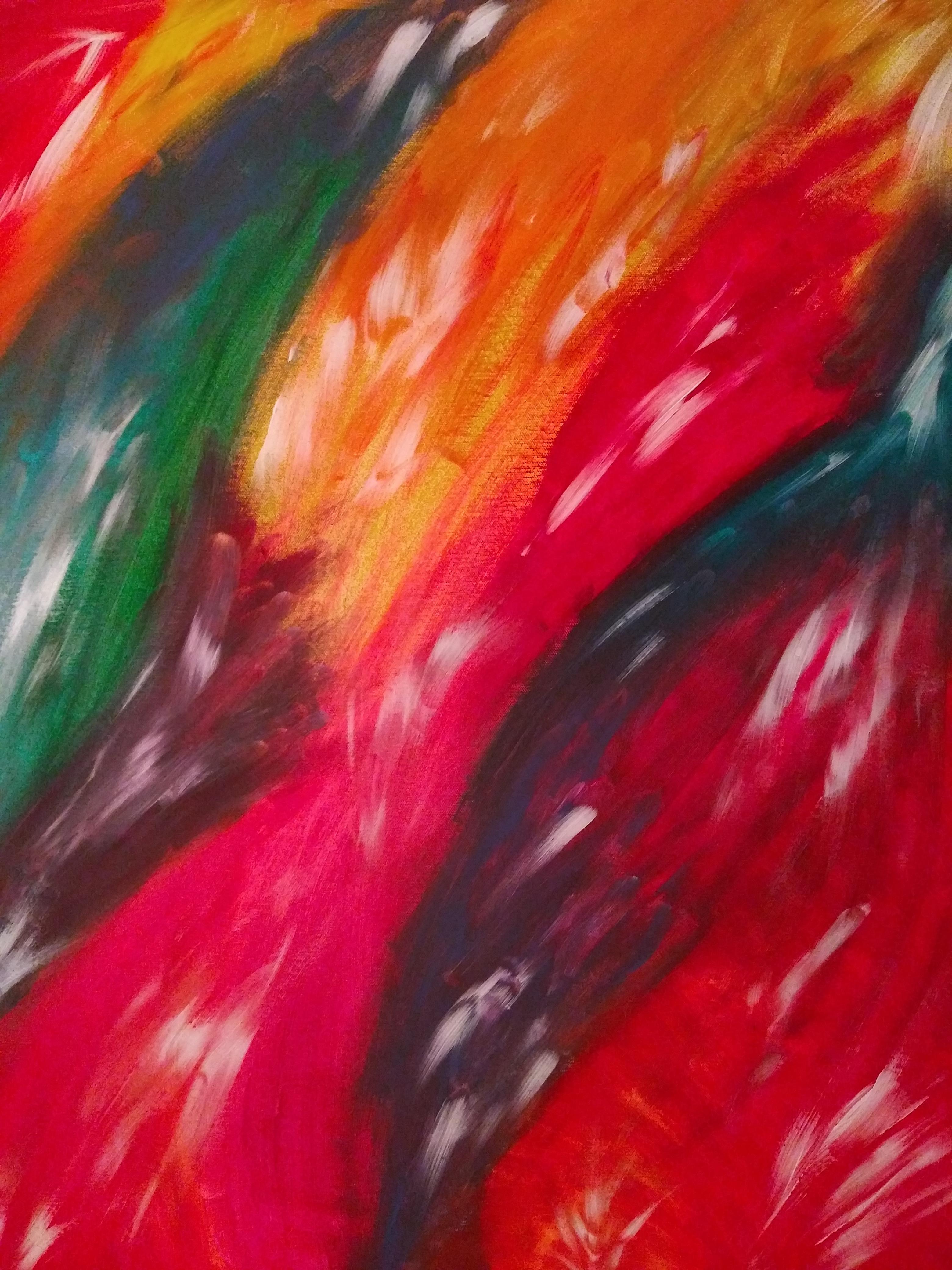 "Reaching for the Light", Me, Acrylic, 2021 | Scrolller