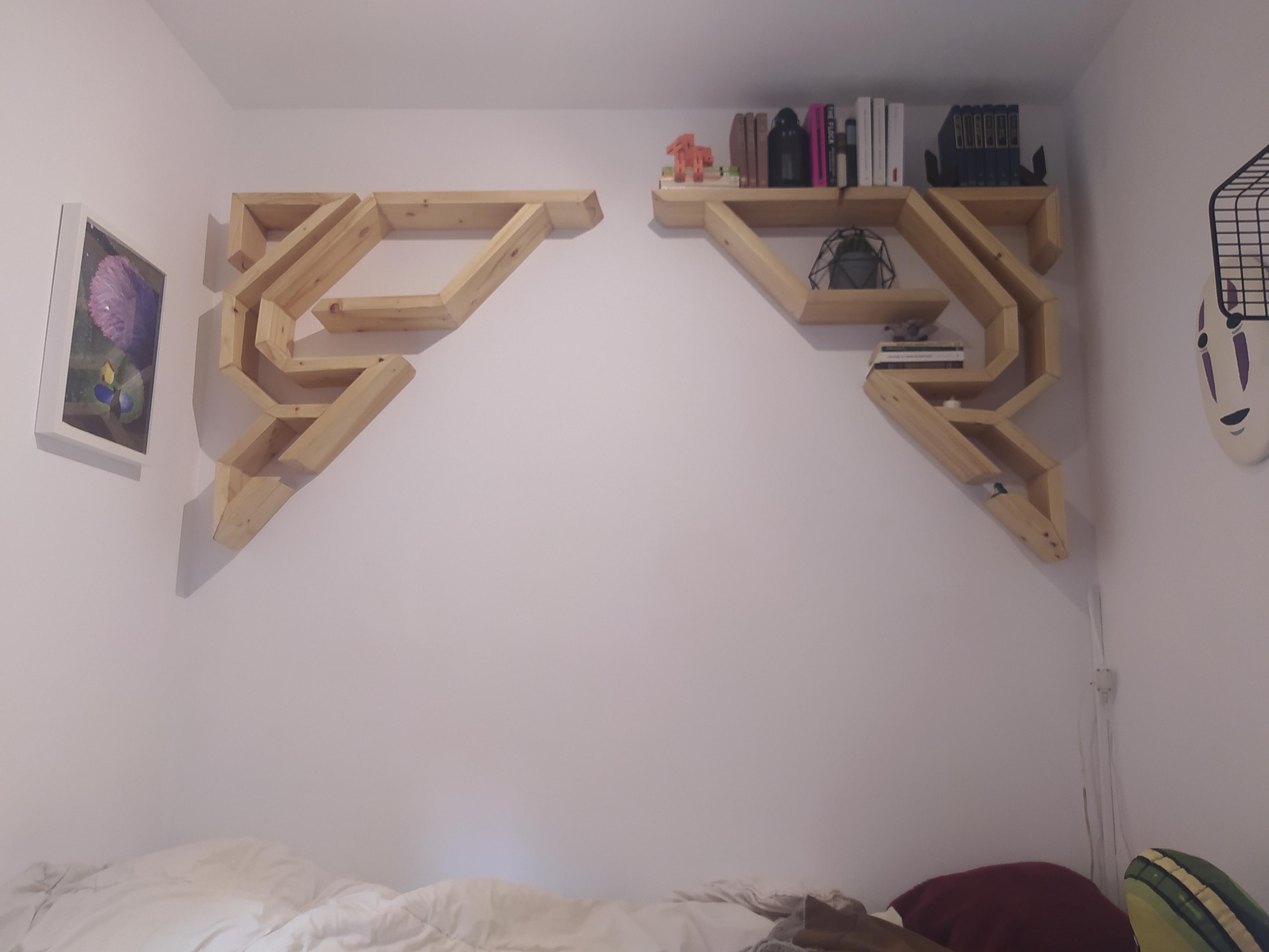 Recently finished my pinewood shelves for 40$ | Scrolller