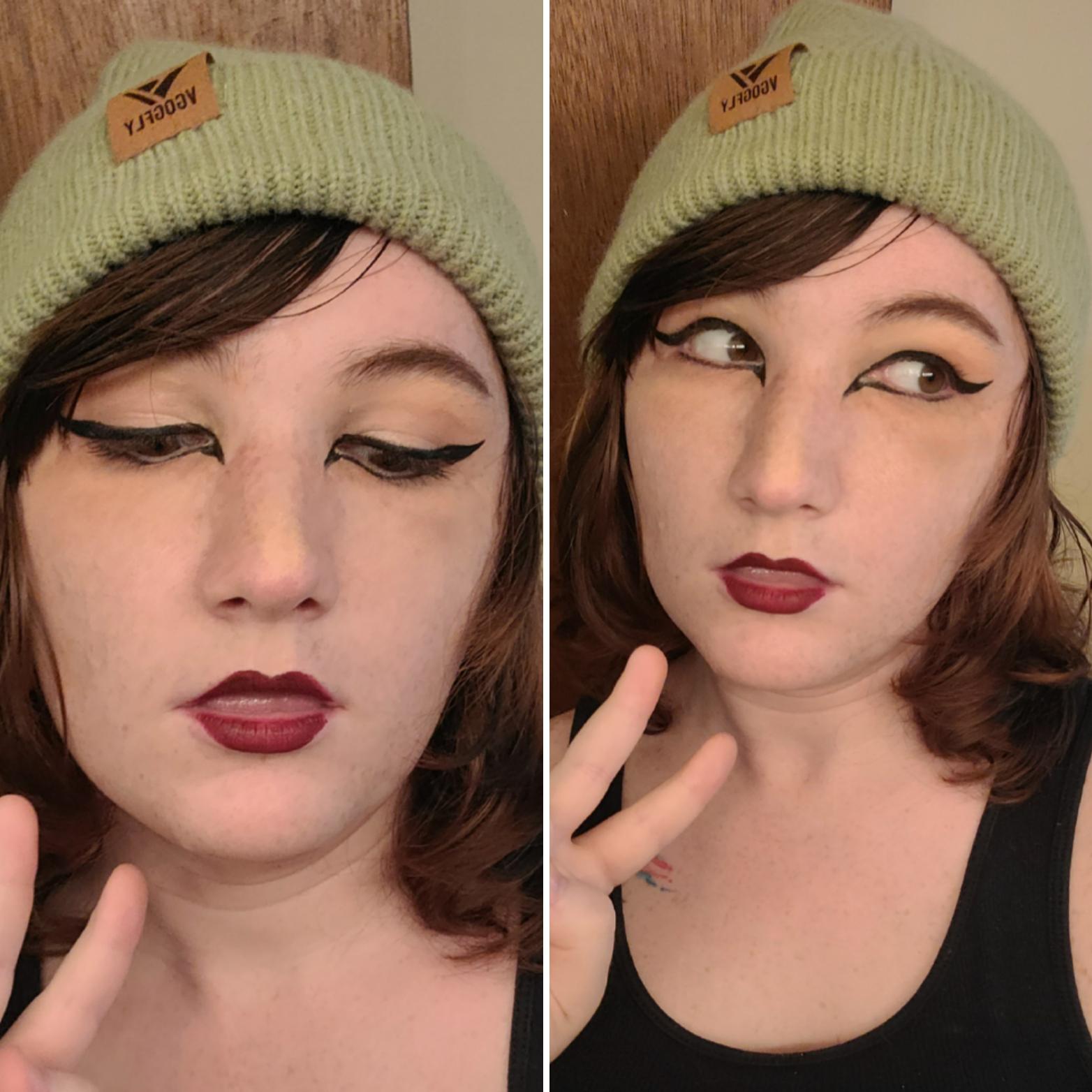 Recovering from brow reduction, finally playing around with makeup! I've avoided trying new ...