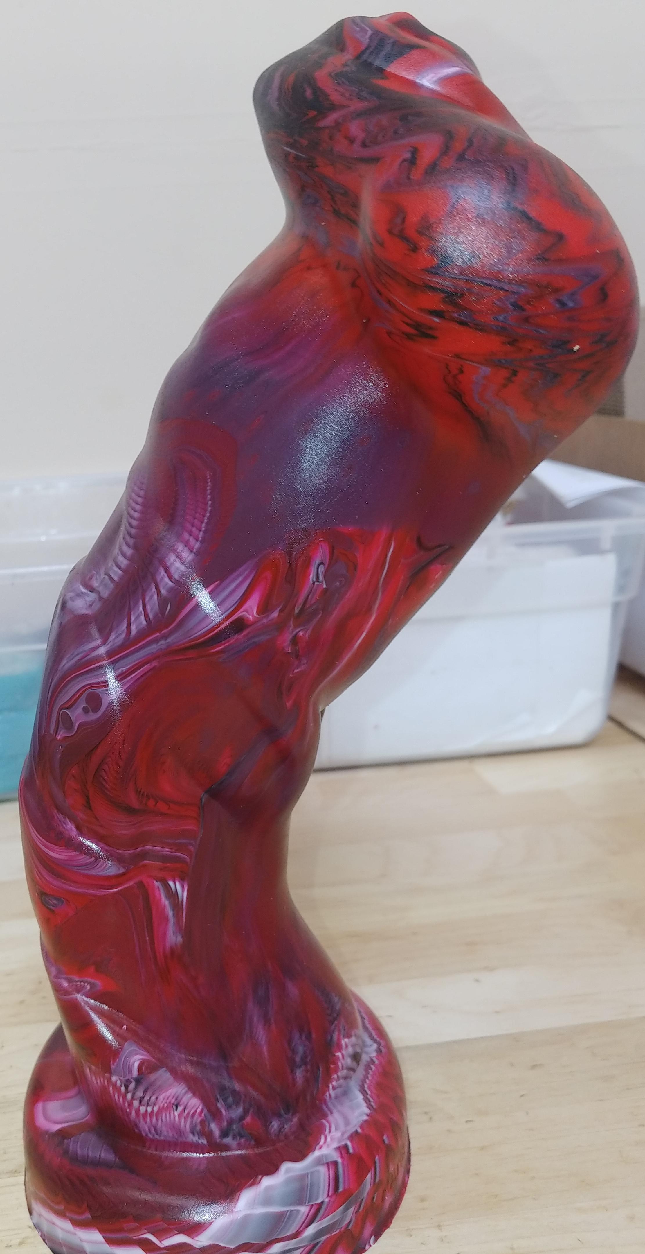 Red black and white marble made by @cockmaker | Scrolller