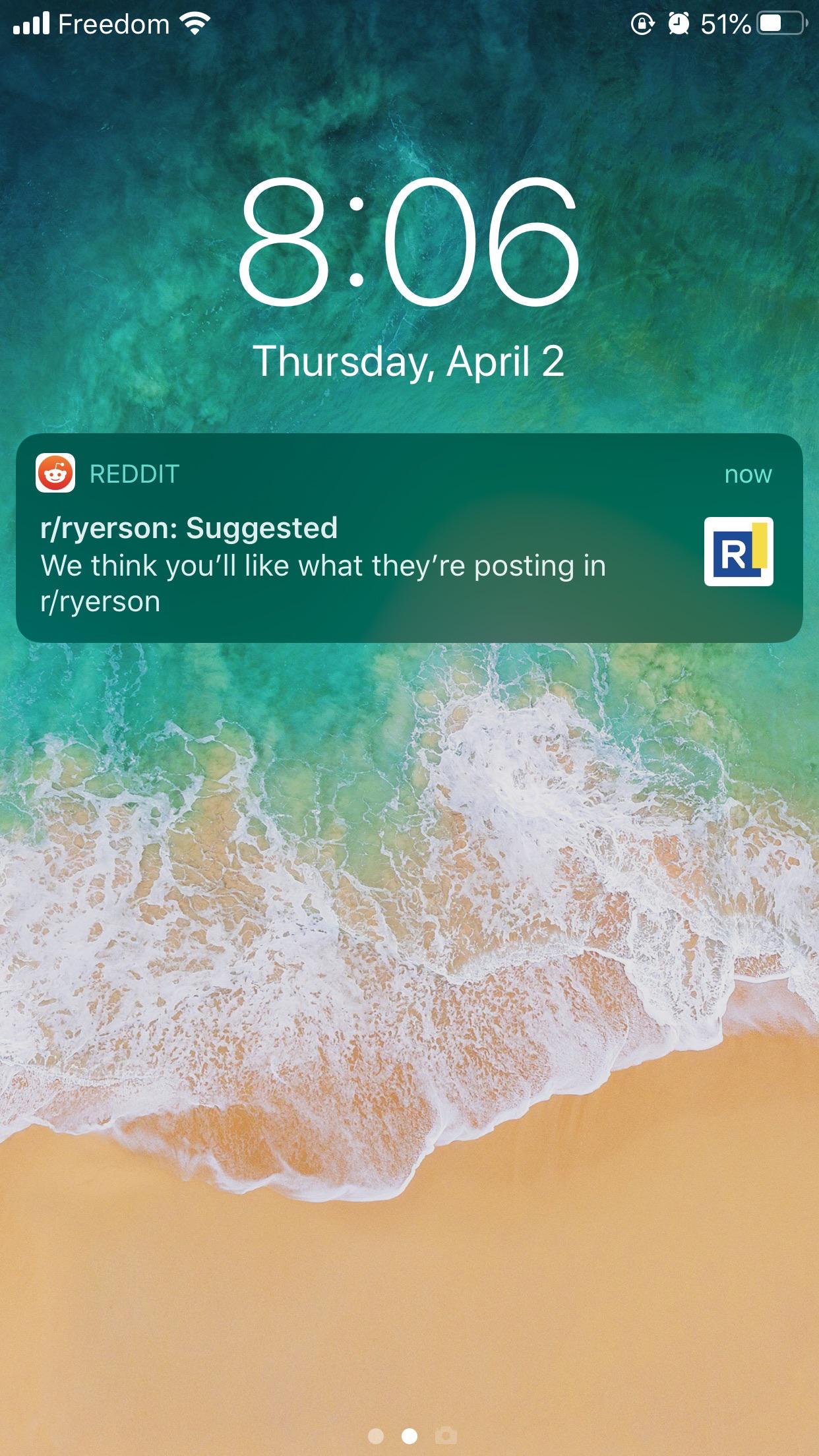 Reddit algorithms realizing my 14 hours a day scrolling r/UofT doesn’t equate to a passed ...