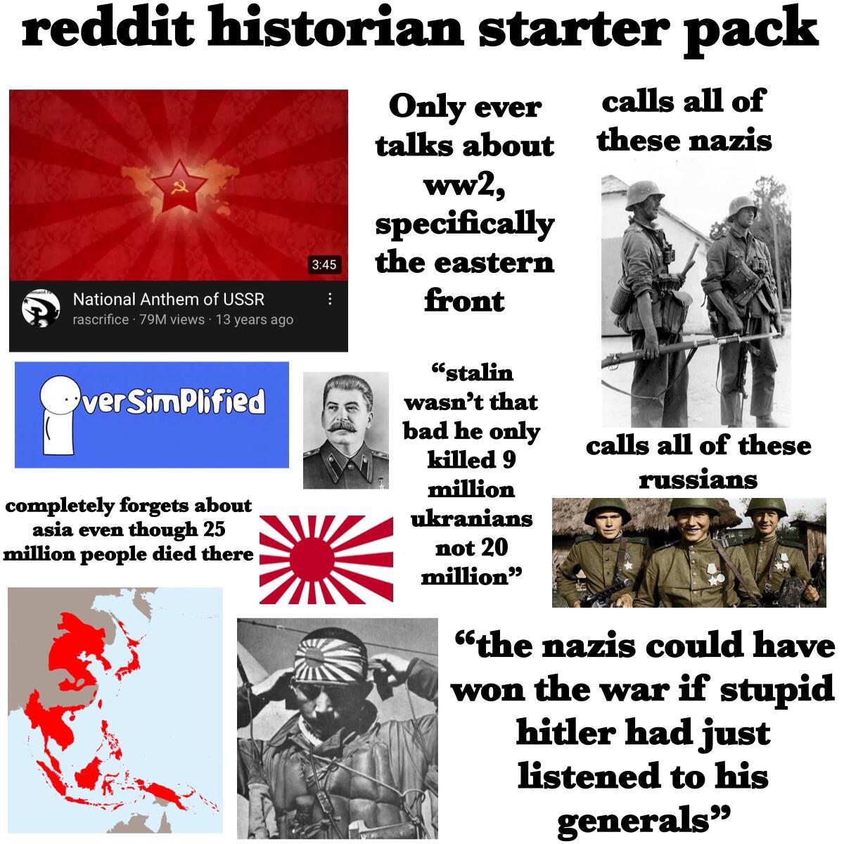 reddit historian starter pack | Scrolller