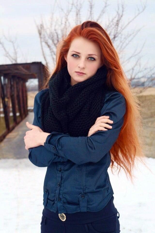 Redhead In The Snow | Scrolller