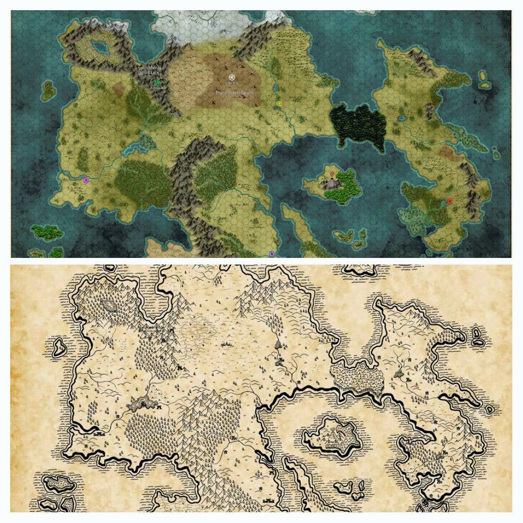 Redrew a map I hand drew with wonder draft for my first creation super excited about the ...