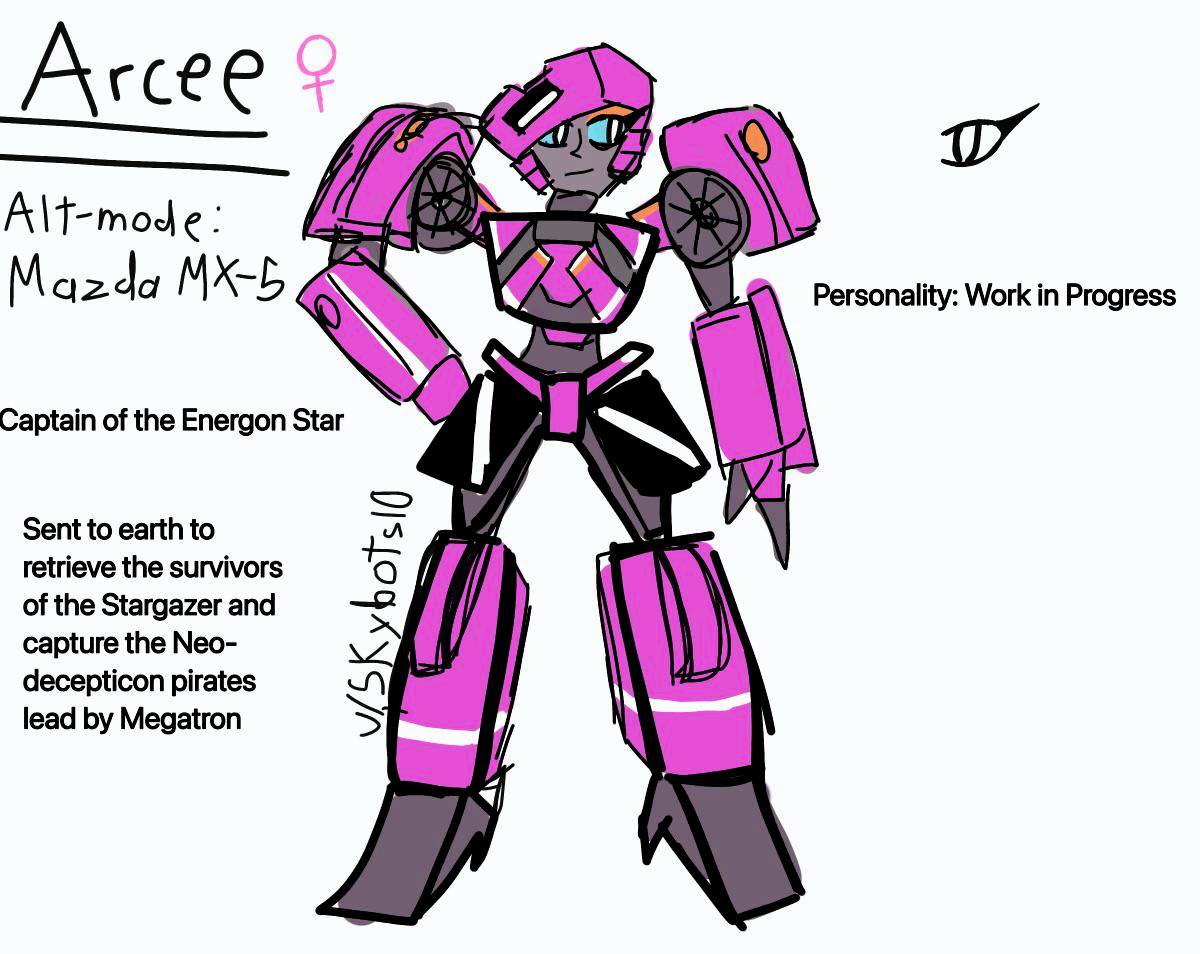 Reimagined Arcee colored rough sketch | Scrolller